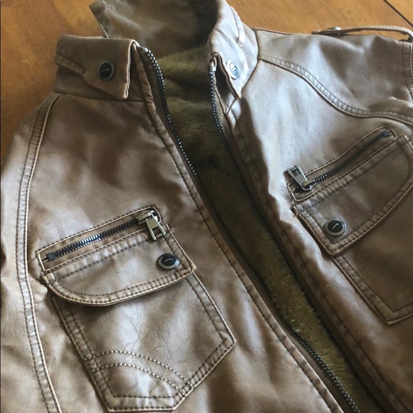 Jackets & Coats | Fuzzy Leather Jacket | Poshmark